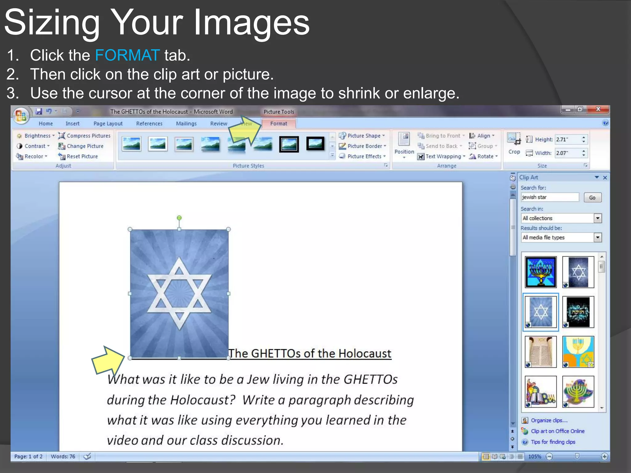 Word processing tutorial module 2 assignment | PPTX