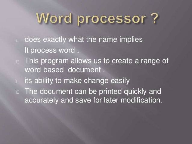 Word processor