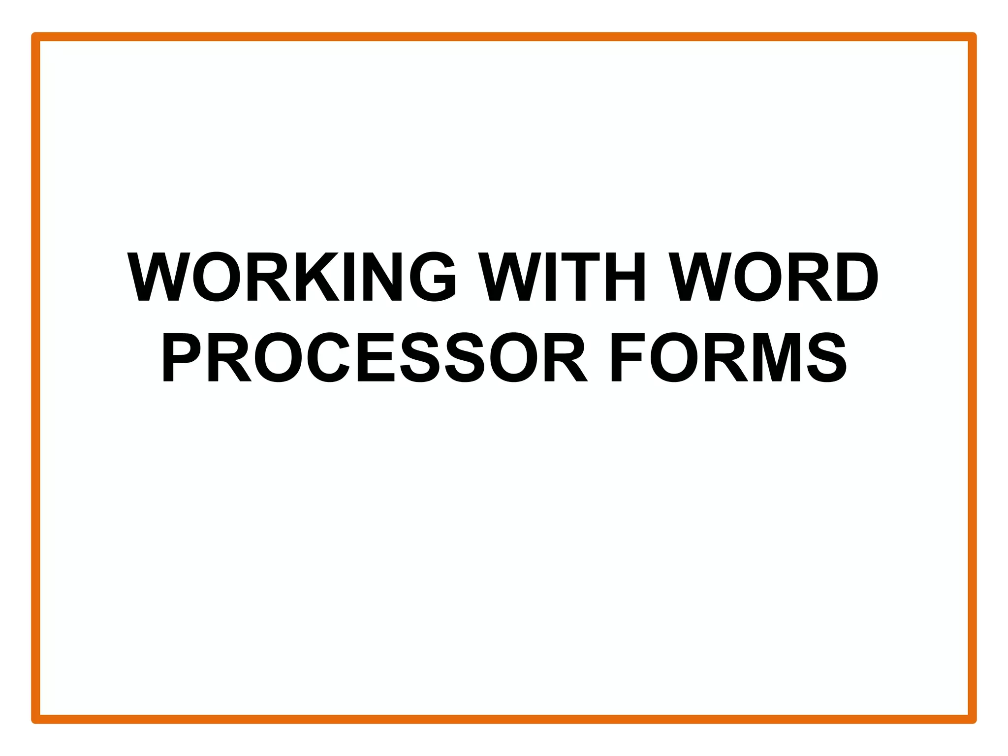 Word processors in the classroom | PPTX