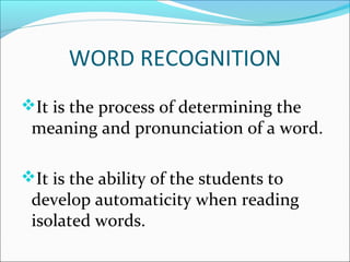 Word recognition | PPT