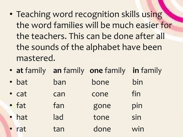Word recognition | PPTX | Education