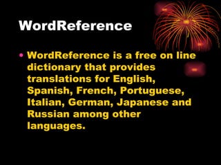 Word reference | PPT