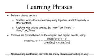 Word representations in vector space | PPTX