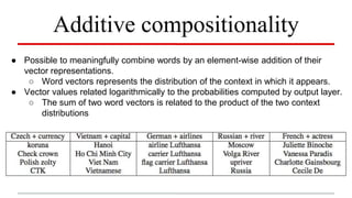 Word representations in vector space | PPTX