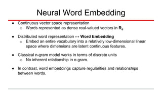 Word representations in vector space | PPTX