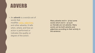 Types of words - English for beginner - EFL | PPTX