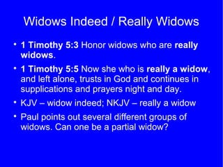Words about widows | PPT