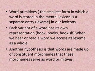 Words and meaning | PPTX