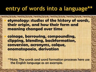 Words And Word Formation | PDF
