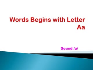Words begins with letter aa | PPTX