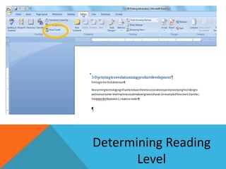 Words count reading ar | PPT
