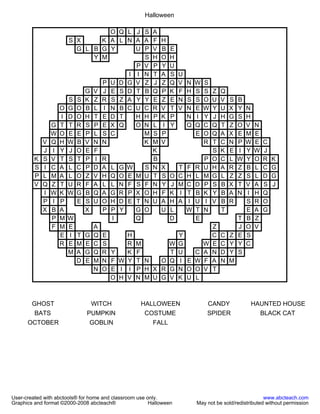 Wordsearch halloween | PDF