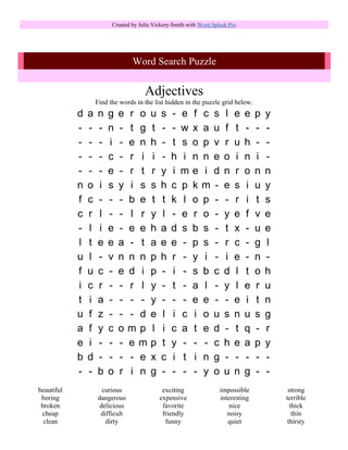Word Search Puzzle | DOC