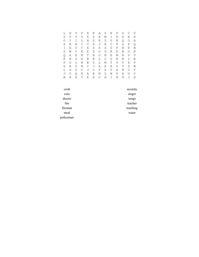 Word search puzzle | DOCX