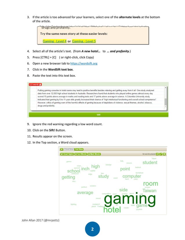 Data Driven Learning - using WordSift | PDF