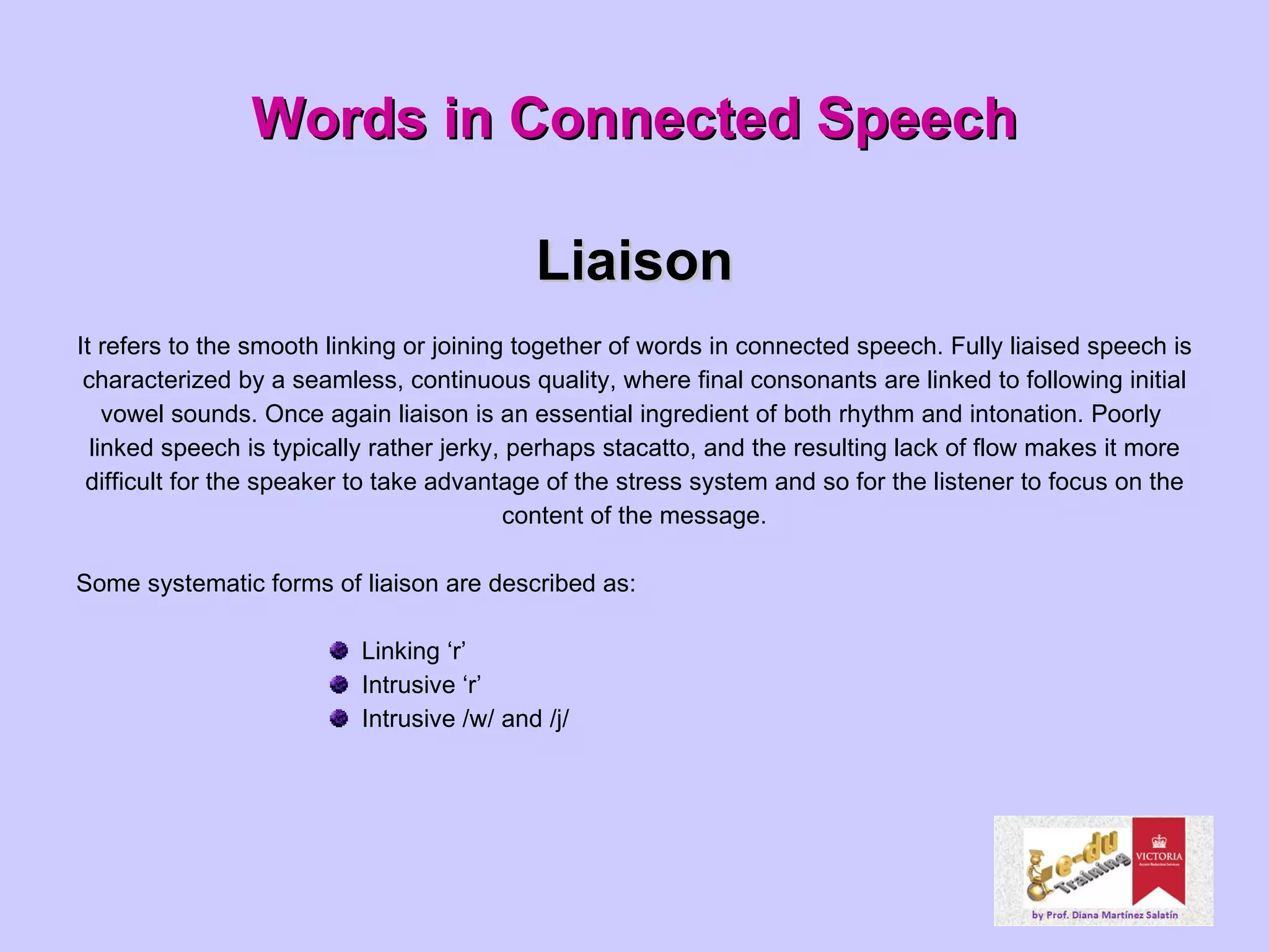 Words in connected speech | PPT