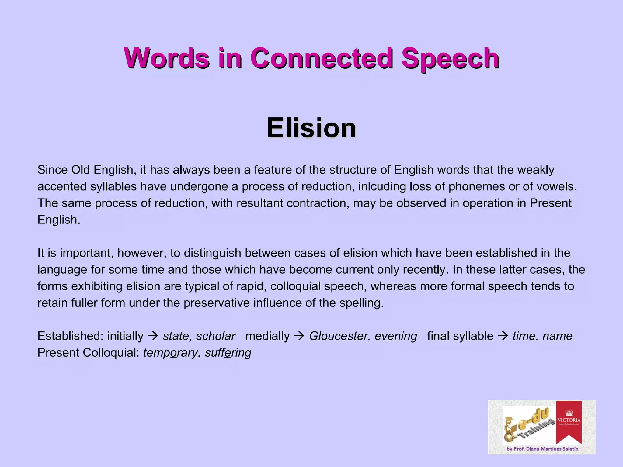 Words in connected speech | PPT