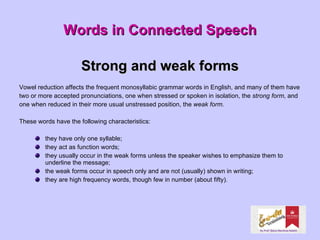 Words in connected speech | PPT