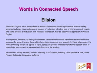 Words in connected speech | PPT