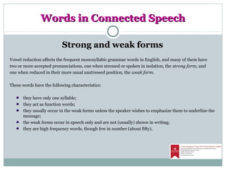 Words in connected speech | PPT