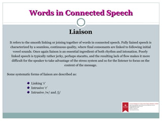 Words in connected speech | PPT