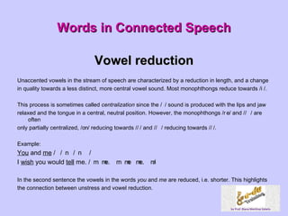 Words in connected speech 2012 | PPT