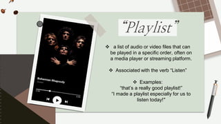 Words in english and their difference between countries | PPT