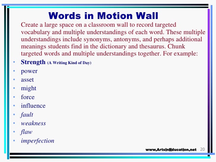 Movement Words