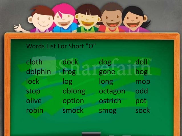 Words list of o sounds | PPT