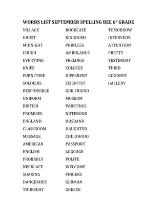 WORDS LIST SEPTEMBER SPELLING BEE 6.docx