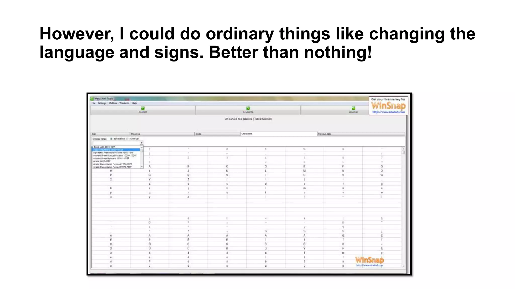 WordSmith the Concordancer | PPSX