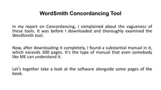 WordSmith the Concordancer | PPSX