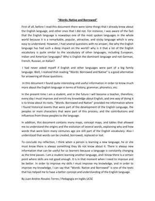 Words native and borrowed | PDF