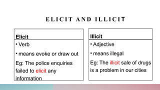 Words often Confused which helps you in Understand | PPTX