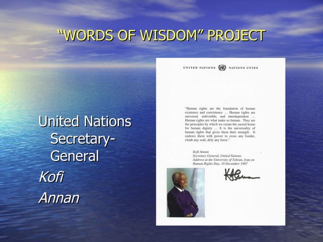 Words Of Wisdom (Powerpoint) | PPT