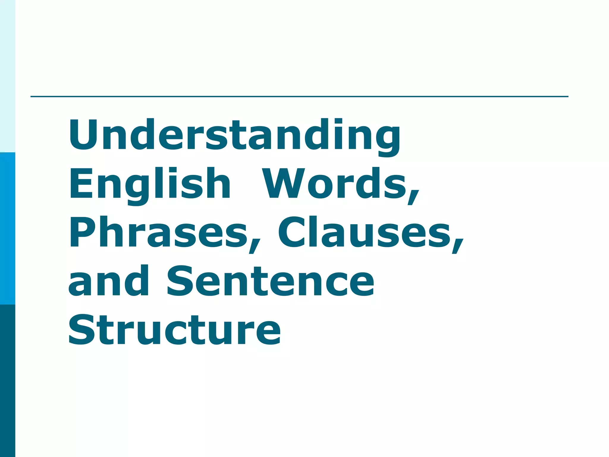 Words_Phrases,_Clauses,_Sentence_Structure.pptx | Education