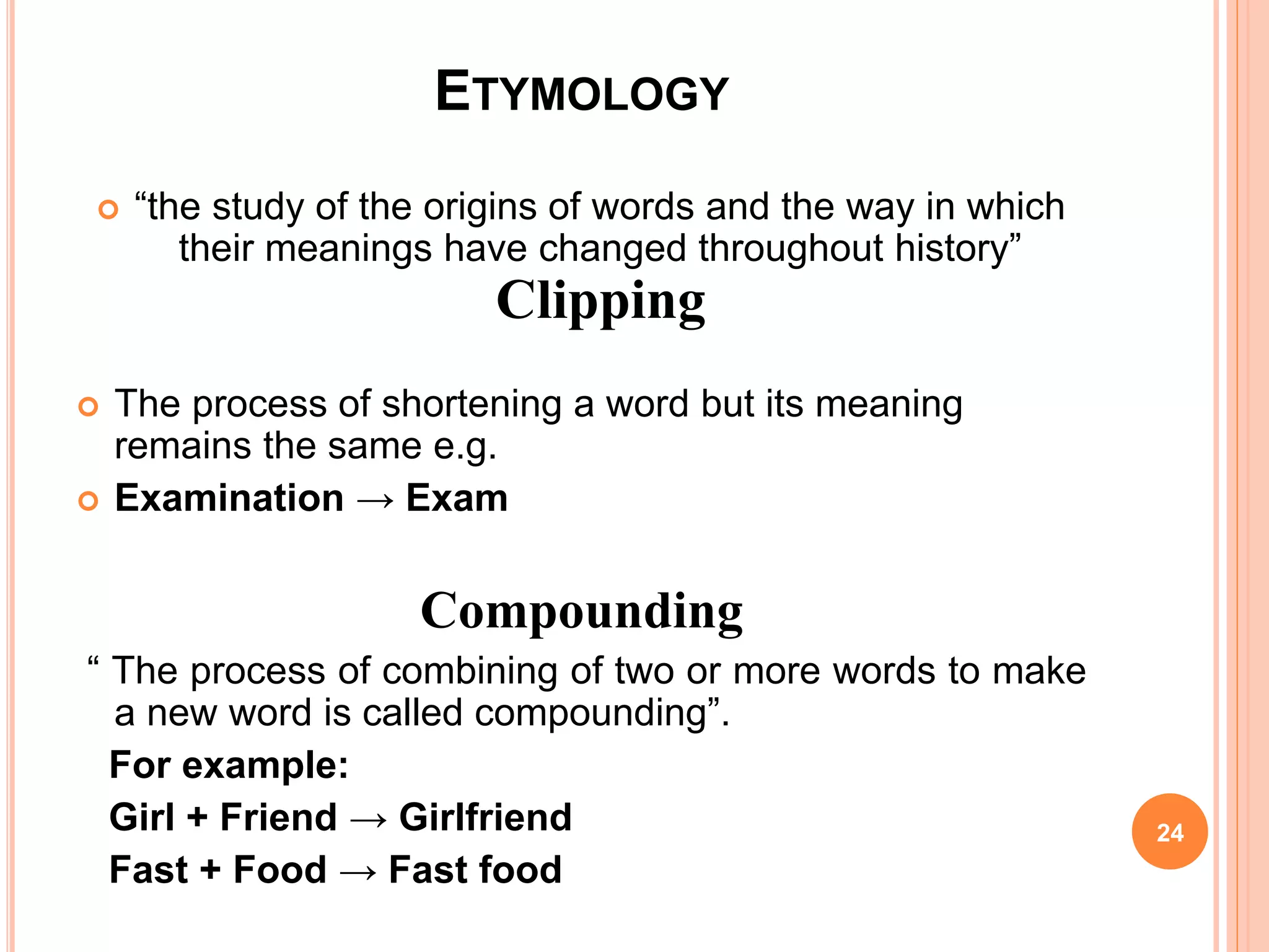 Words- morphology- syntax 2 | PPTX
