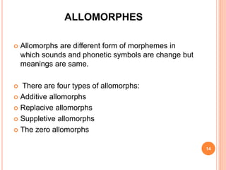 Words- morphology- syntax 2 | PPTX