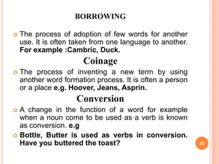 Words- morphology- syntax 2 | PPT