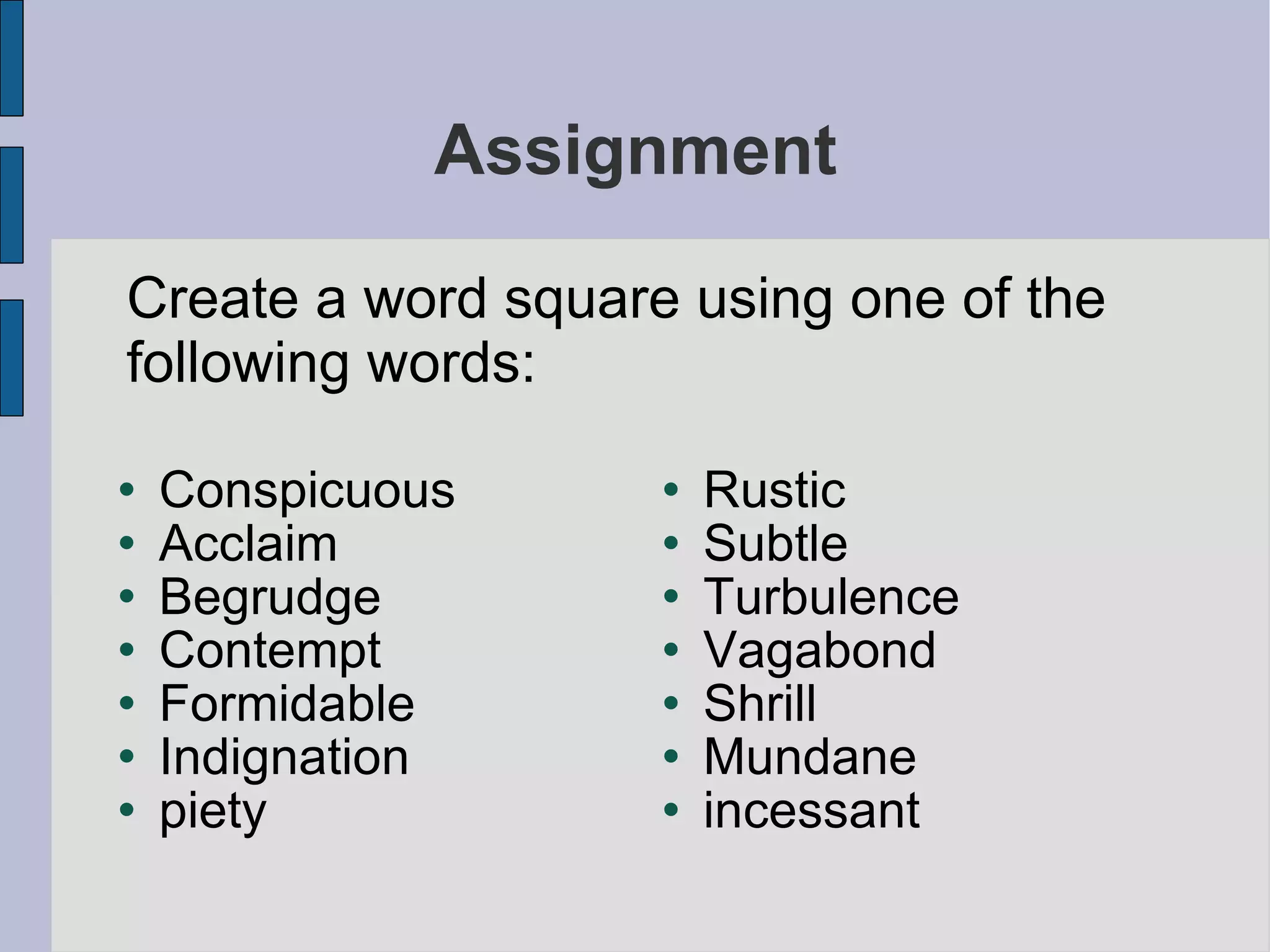Word Squares | PPT