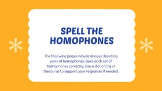 Words That Confuse Homophones and Silent Letters Education Presentation ...