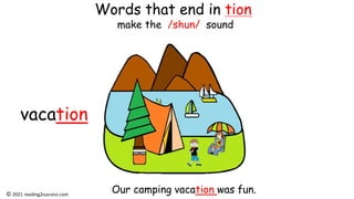 Teaching kids easily confused #word endings, #tion and #sion. Both make ...