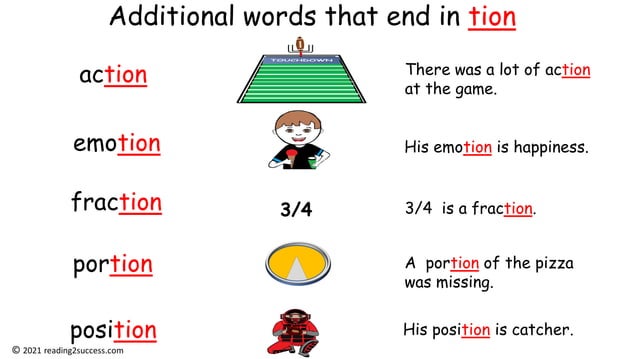 Teaching kids easily confused #word endings, #tion and #sion. Both make ...