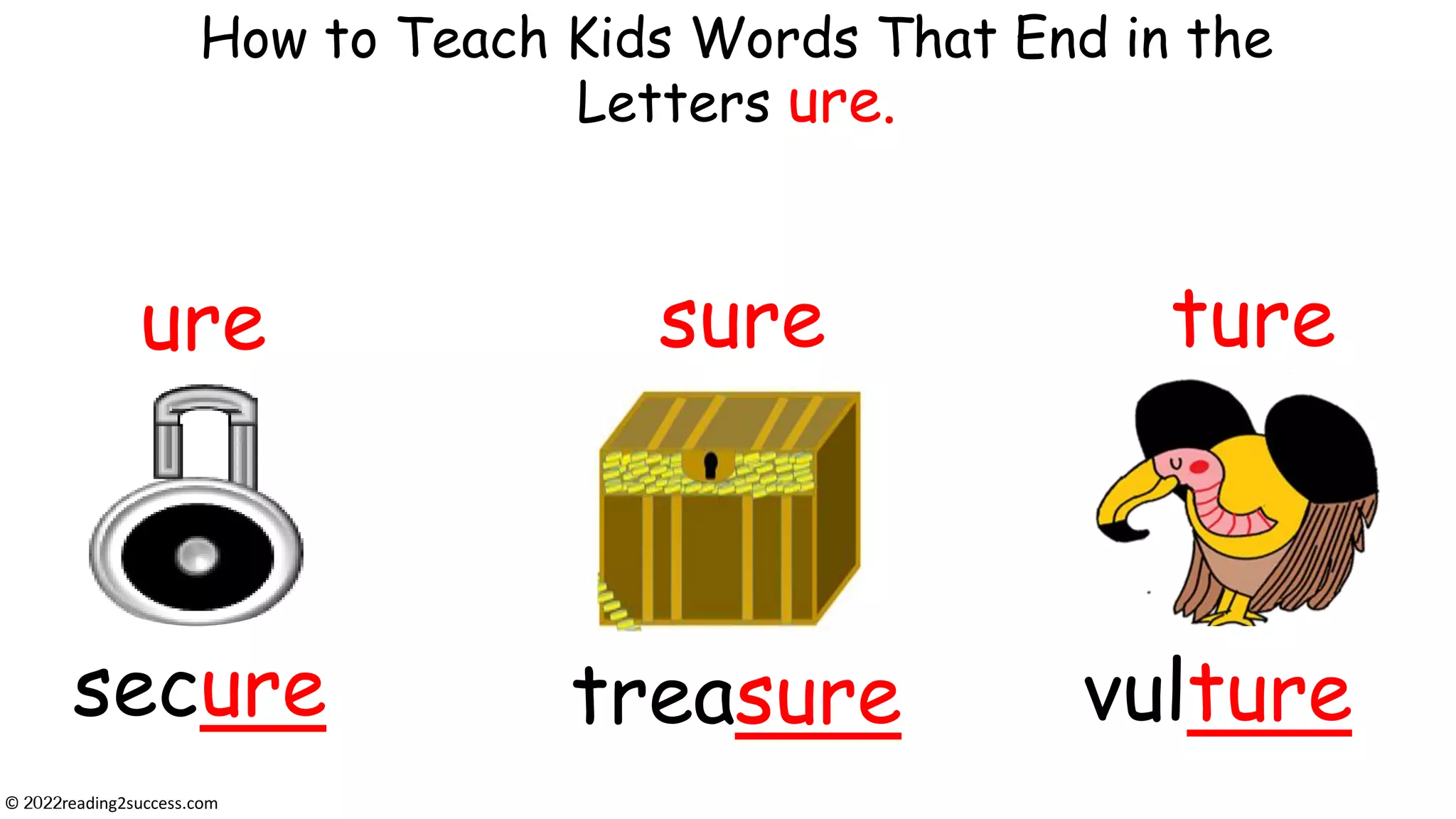 How to Teach Kids Words Endings 'ure', 'sure' and 'ture' | PDF