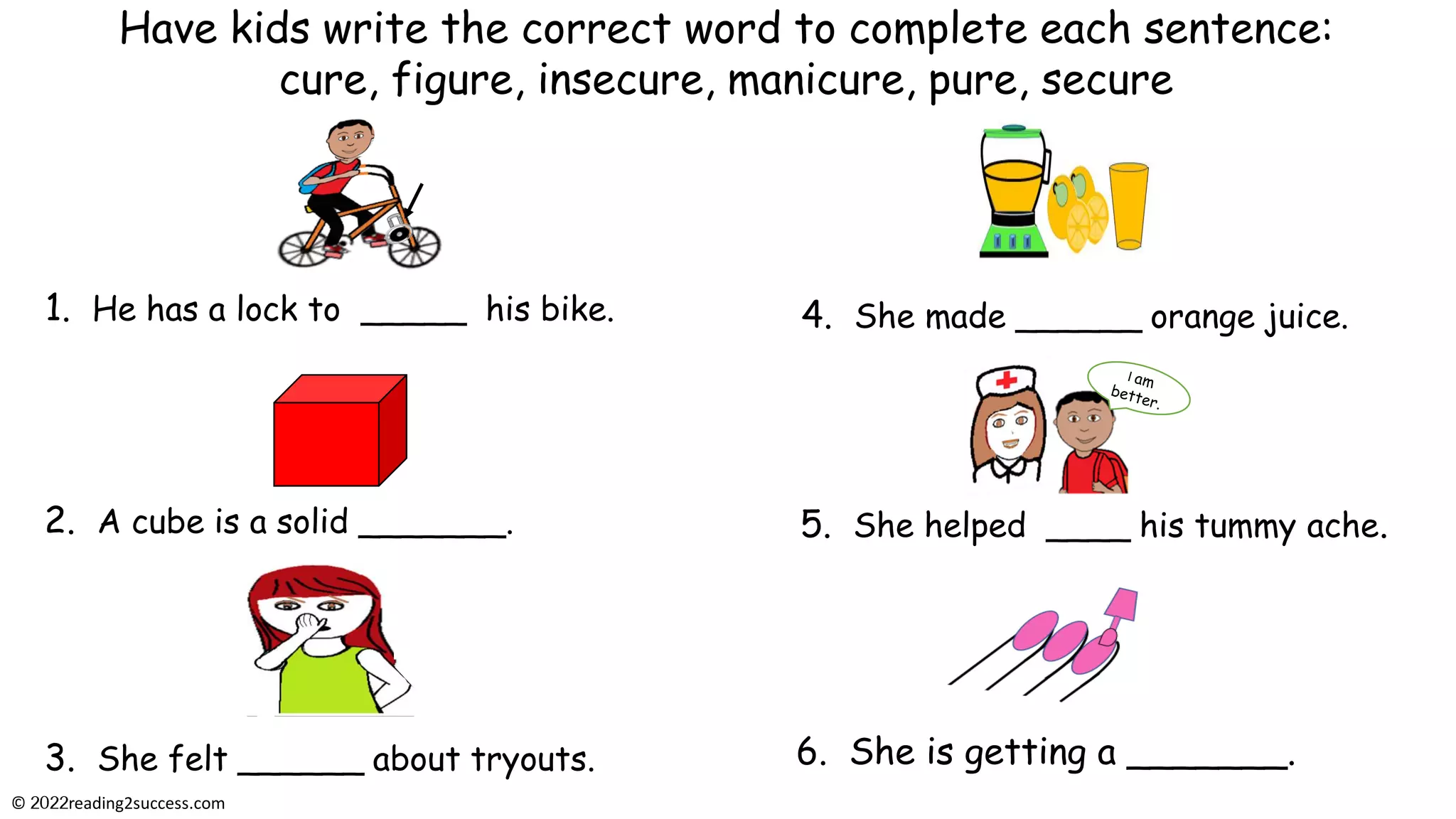 How to Teach Kids Words Endings 'ure', 'sure' and 'ture' | PDF