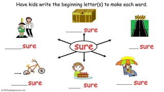 How to Teach Kids Words Endings 'ure', 'sure' and 'ture' | PDF