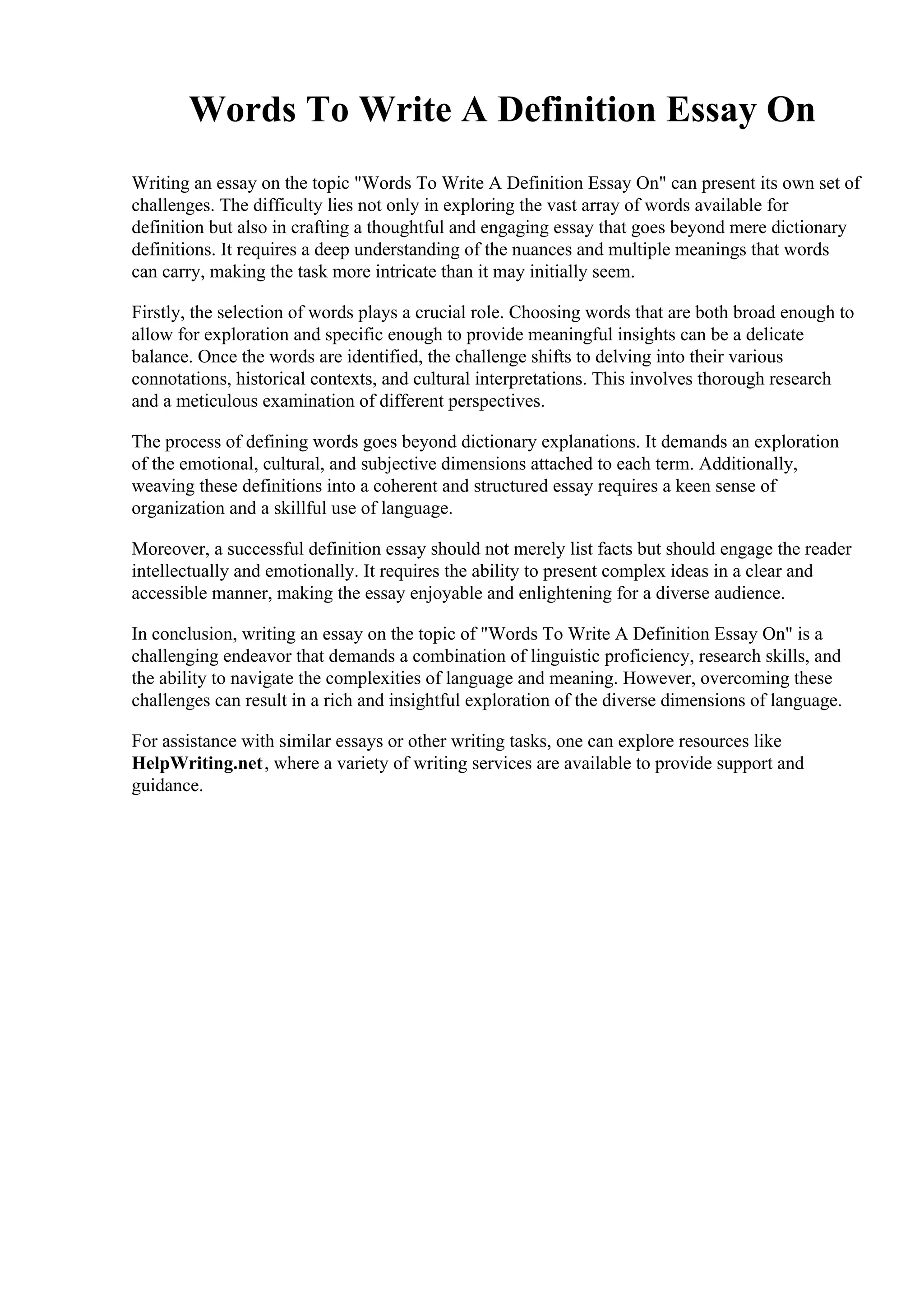 Words To Write A Definition Essay On.pdf