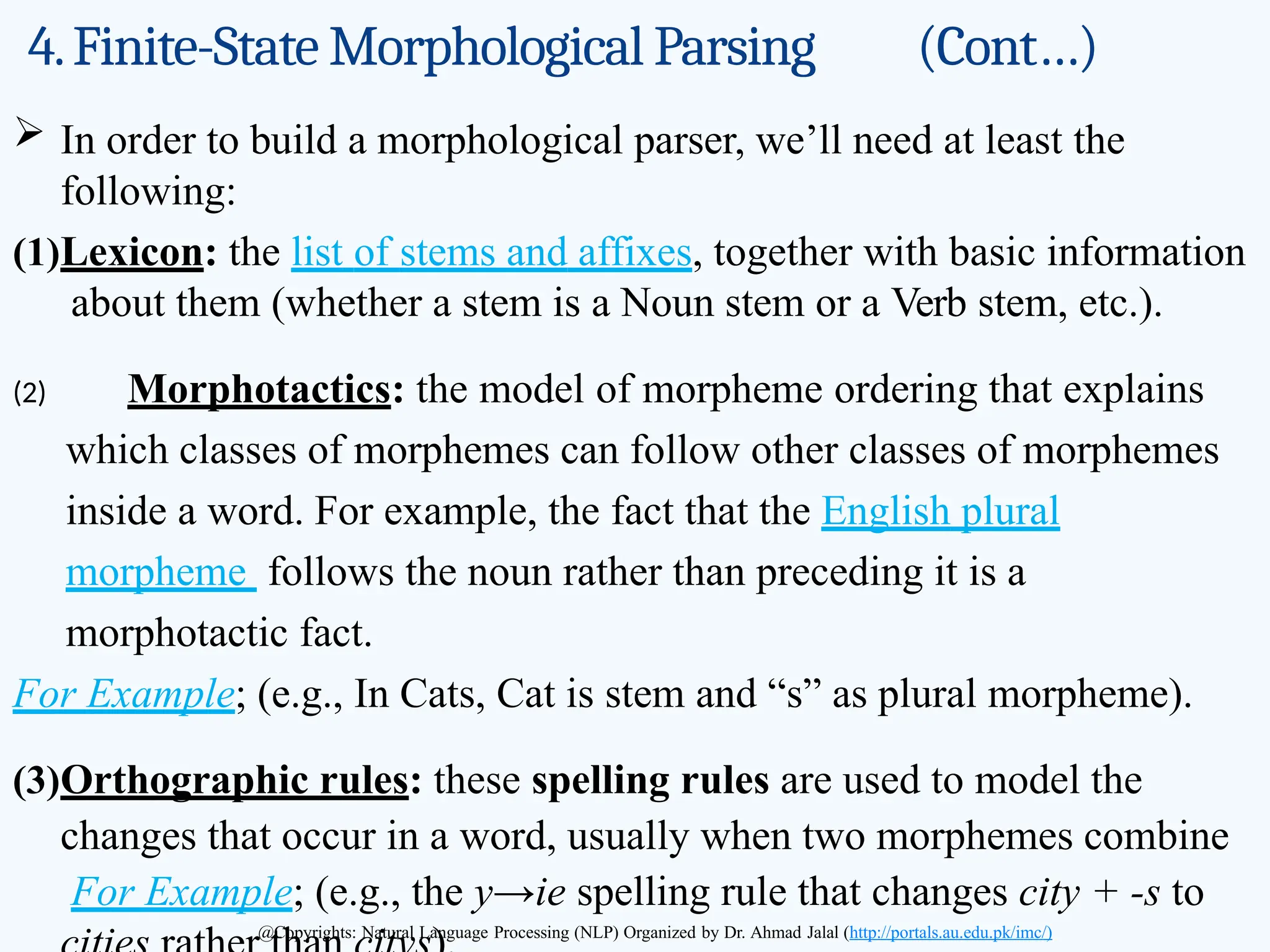 Words _Transducers Finite state transducers in natural language ...