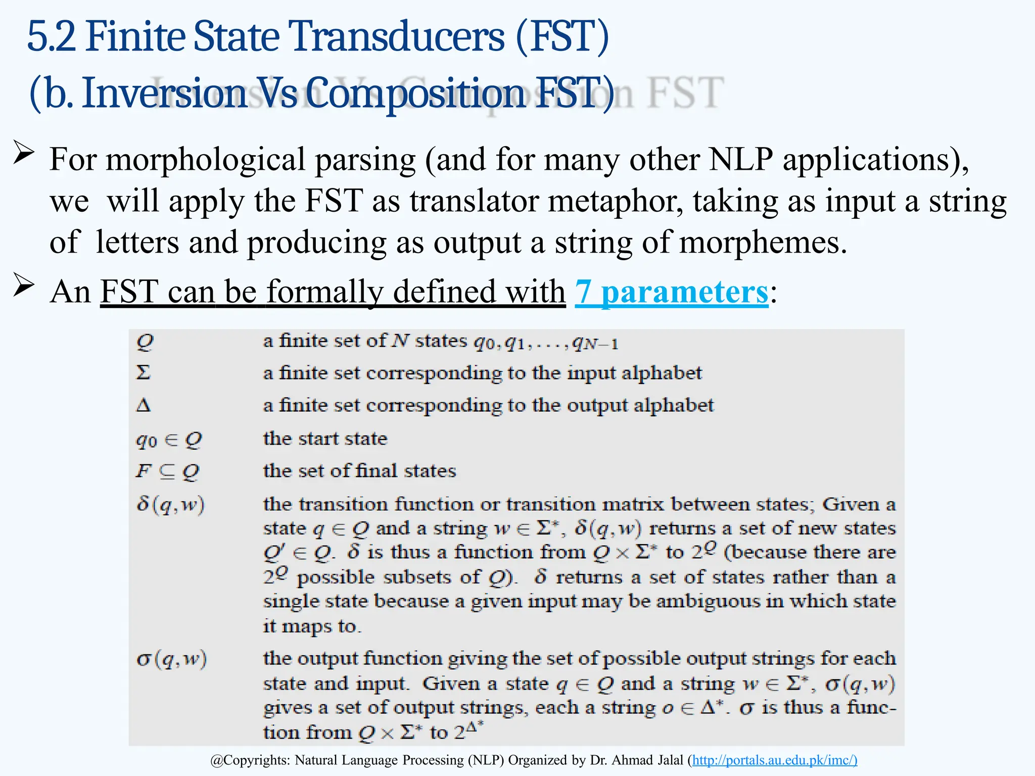 Words _Transducers Finite state transducers in natural language processing | PPTX