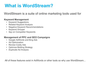 Marketing Technology Company Spotlight: WordStream | PPTX